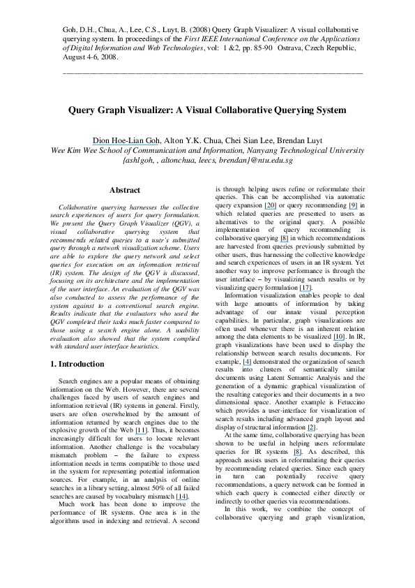 (PDF) Query Graph Visualizer: A visual collaborative querying system | Alton Chua - Academia.edu