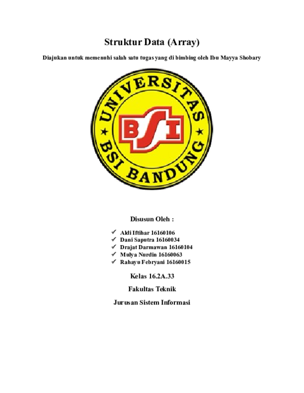 (DOC) Struktur Data (Array)