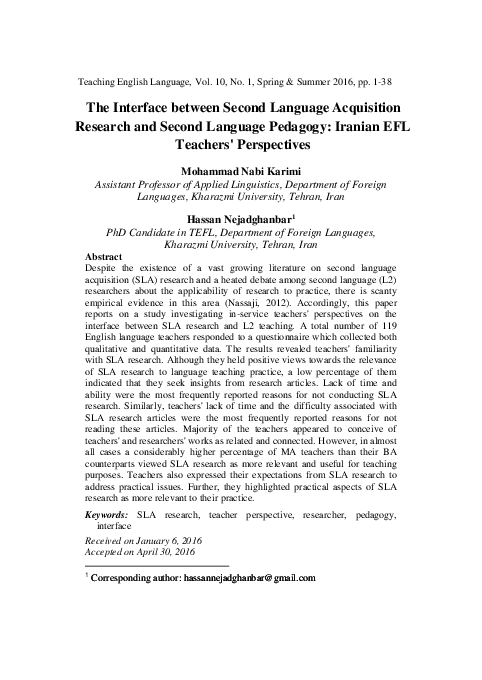 (PDF) Second Language Classroom Research. ERIC Digest | Yadira ...