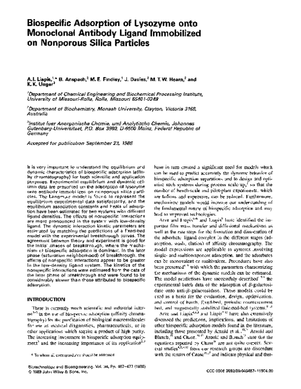 (PDF) Excipient Effects on Humanized Monoclonal Antibody Interactions with Silicone oil ...