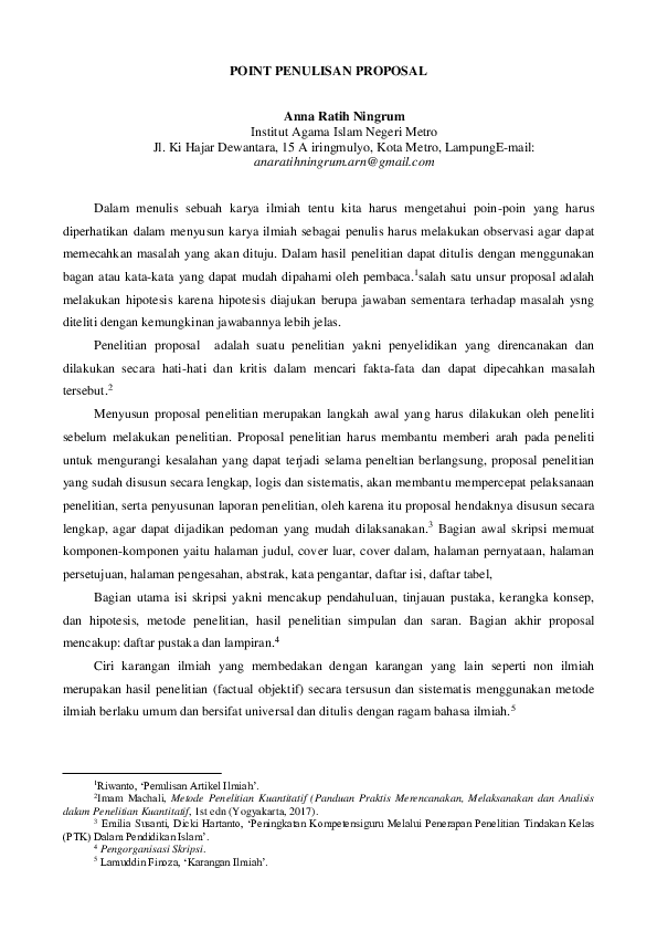 (PDF) POINT PENULISAN PROPOSAL