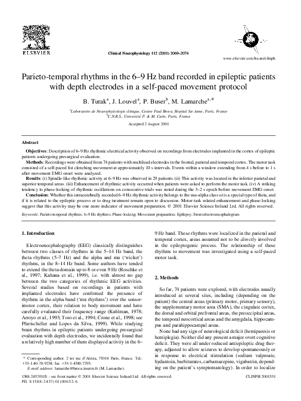 (PDF) Parieto-temporal rhythms in the 6–9 Hz band recorded in epileptic ...