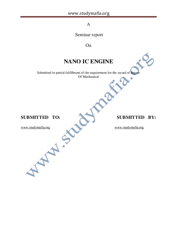 (PDF) NANO IC ENGINE