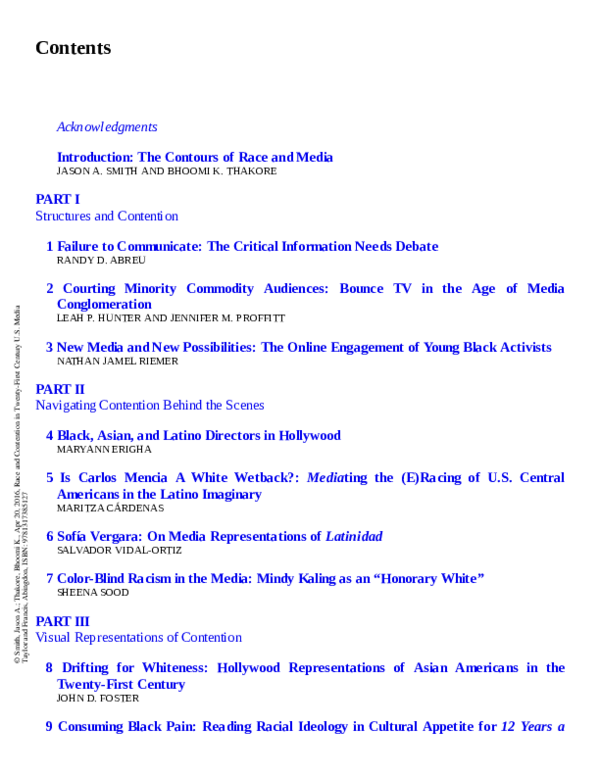 (PDF) Race and Contention in Twenty-First Century U.S. Media (ToC ...