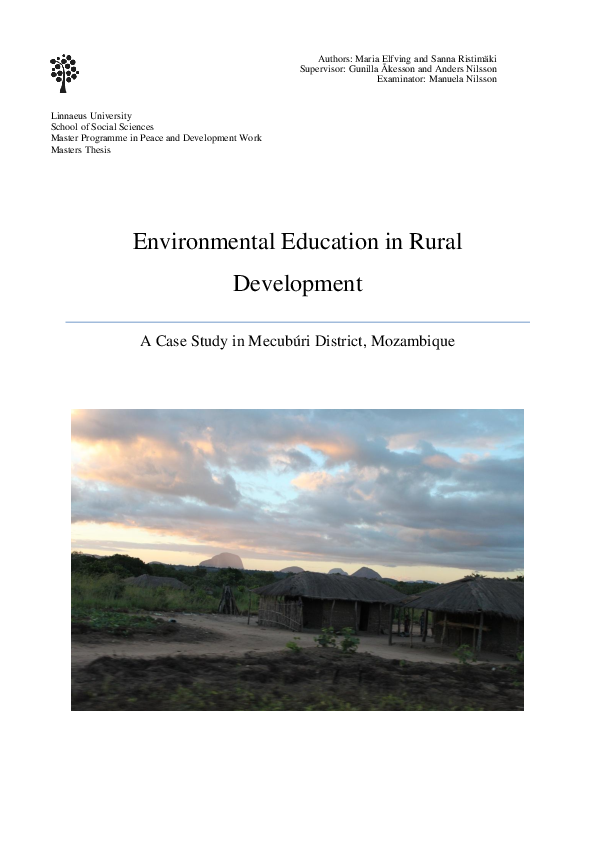 (PDF) Environmental Education in Rural Development