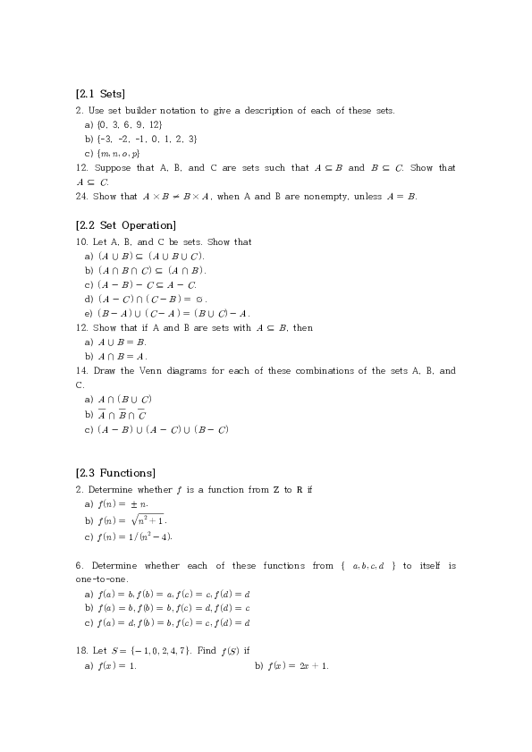 (PDF) 2.1 Sets | 인성 최 - Academia.edu