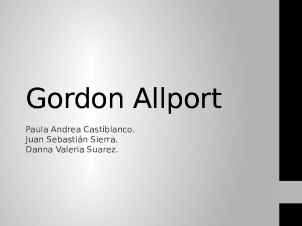 (PPT) Gordon Allport.