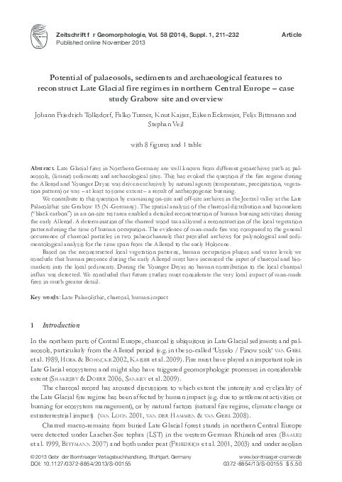 (PDF) Potential of palaeosols, sediments and archaeological features to ...