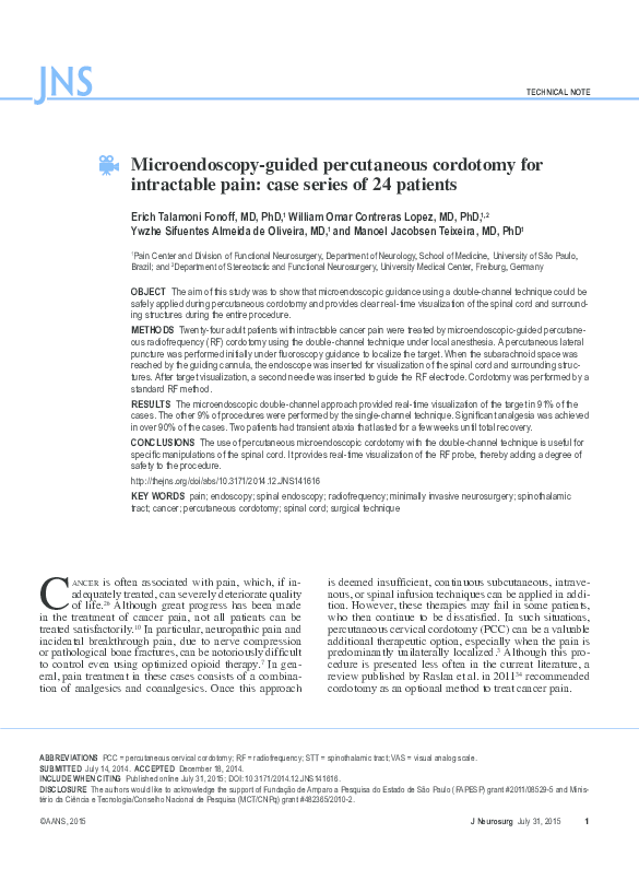 (PDF) Cordotomy Double Puncture fonoff2015.pdf