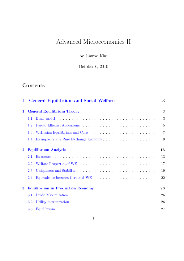 (PDF) Advanced Microeconomics II