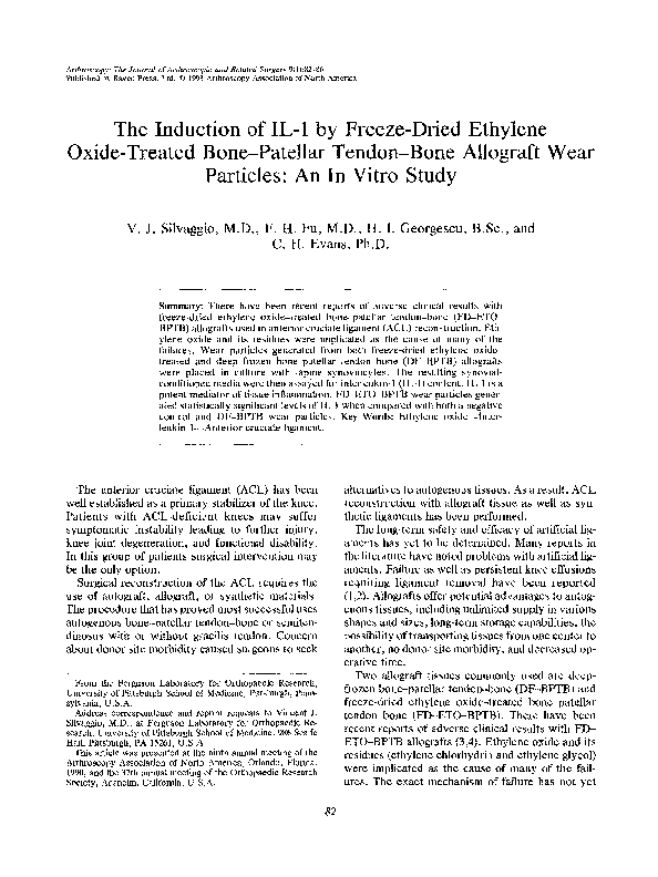 (PDF) The induction of IL-1 by freeze-dried ethylene oxide-treated bone ...