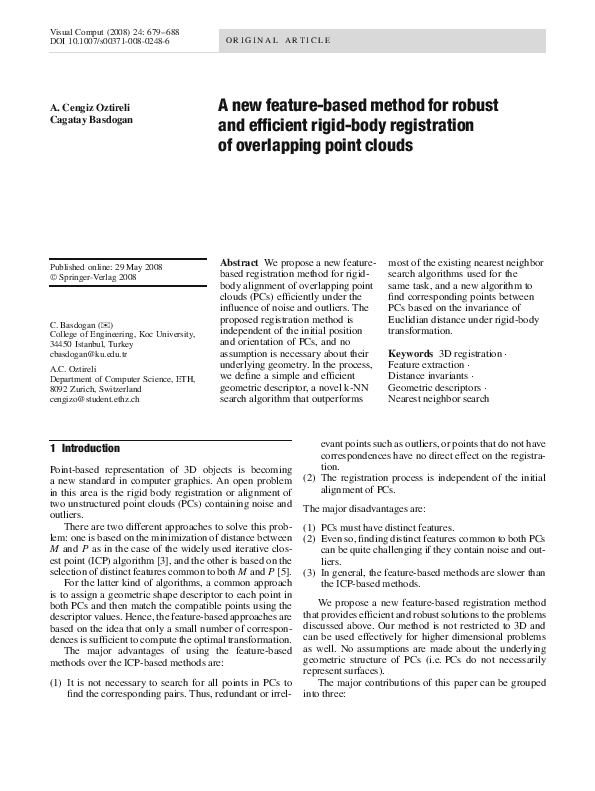 Pdf A New Feature Basedmethod For Robust And Efficient Rigid Body Registration Of Overlapping