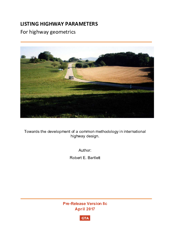 (PDF) LISTING HIGHWAY PARAMETERS For highway geometrics