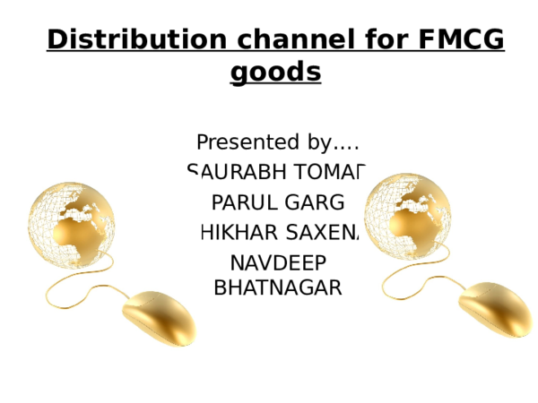 (PPT) FMCG DISTRIBUTION