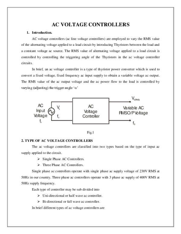 (PDF) AC VOLTAGE CONTROLLERS