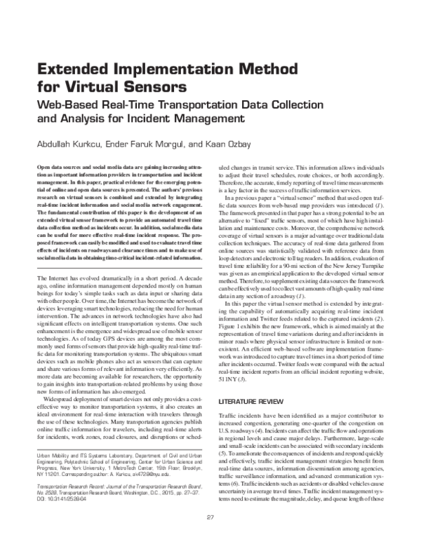 Pdf Extended Implementation Method For Virtual Sensors Web Based