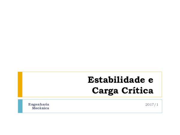 (PDF) Estabilidade e Carga Crítica