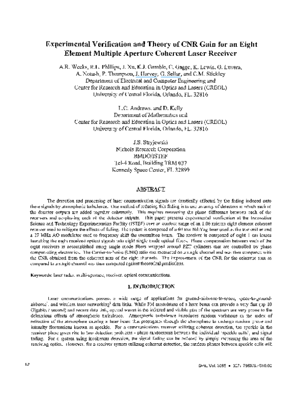 (PDF) Experimental Verification and Theory for an Eight-Element ...