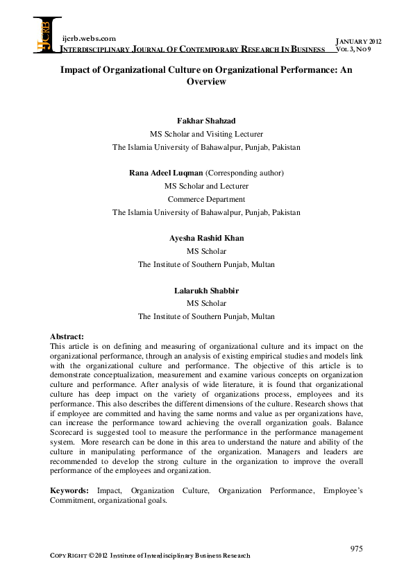 (PDF) INTERDISCIPLINARY JOURNAL OF CONTEMPORARY RESEARCH IN BUSINESS ...