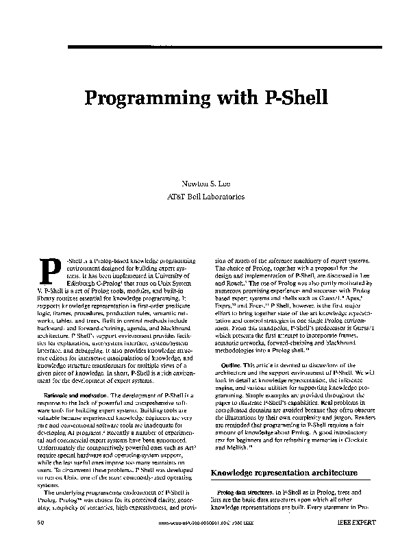 (PDF) Programming with P-Shell
