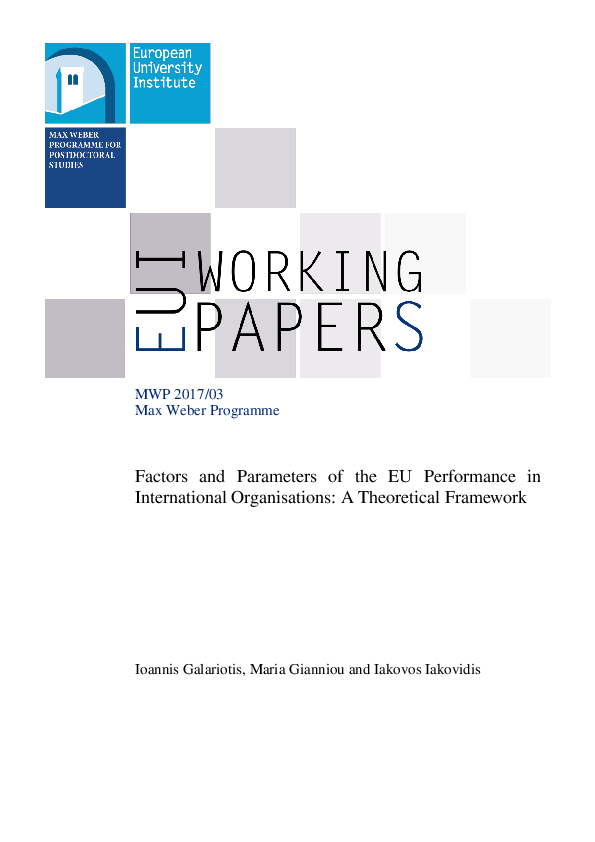 (PDF) Factors and Parameters of the EU Performance in International ...