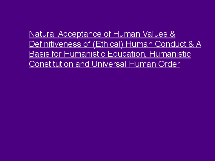 (PDF) Natural Acceptance of Human Values & Definitiveness of (Ethical ...
