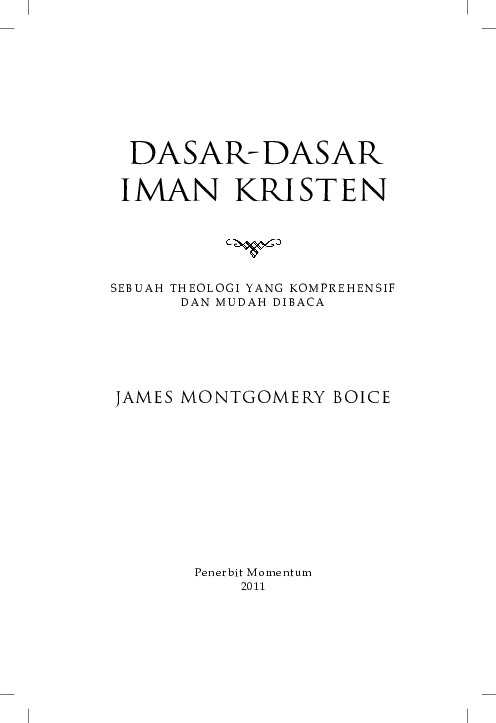 (PDF) Dasar Iman Kristen