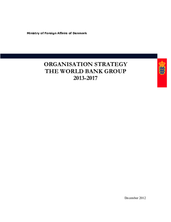 (PDF) Organisation Strategy The World Bank Group 2013 2017