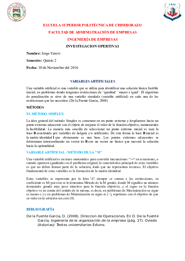 (DOC) VARIABLES ARTIFICIALES
