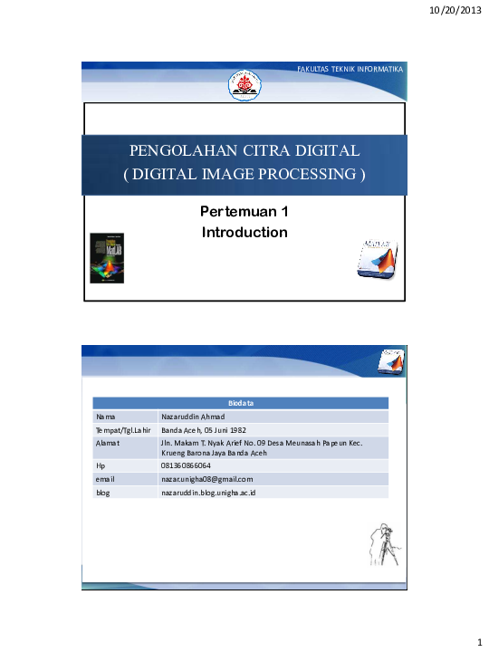 (PDF) PENGOLAHAN CITRA DIGITAL ( DIGITAL IMAGE PROCESSING