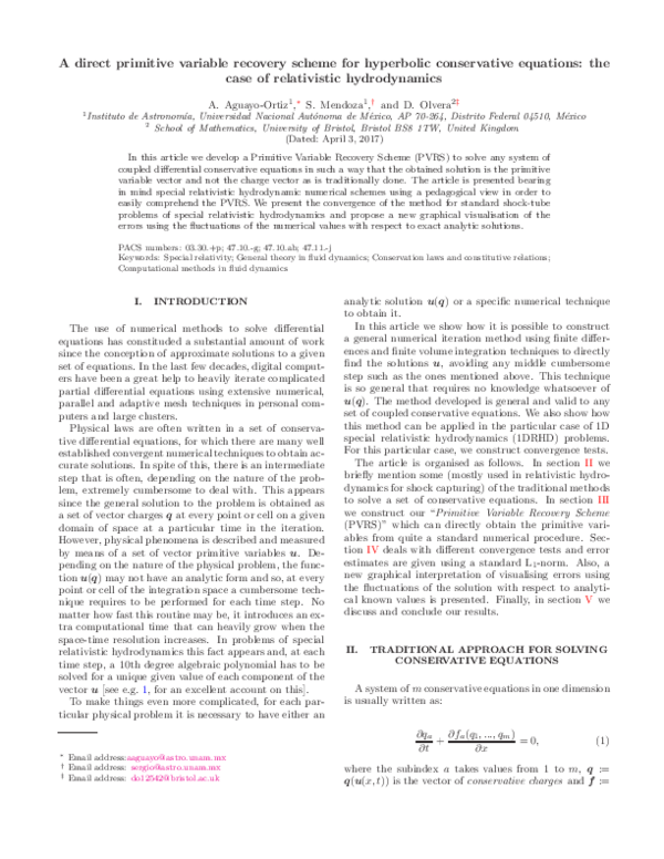 Pdf A Direct Primitive Variable Recovery Scheme For Hyperbolic