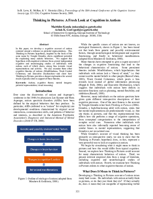 (PDF) Thinking in Pictures: A Fresh Look at Cognition in Autism