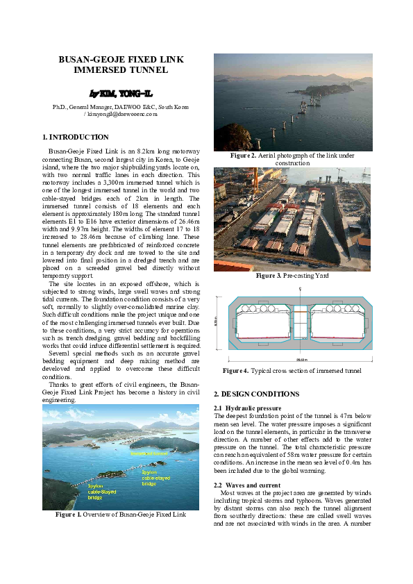 (PDF) BUSAN-GEOJE FIXED LINK IMMERSED TUNNEL