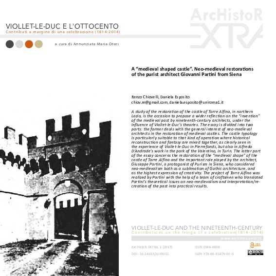(PDF) Un “castello a forme medievali”. Restauri neomedievali dell ...