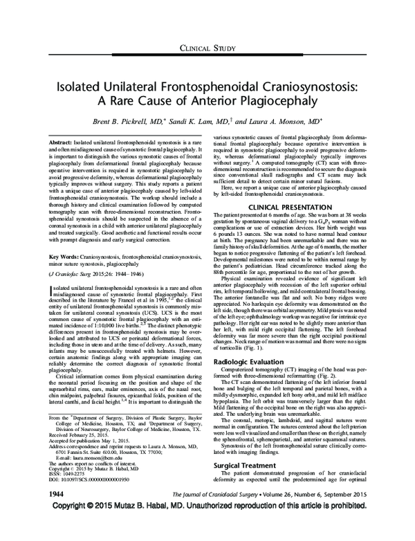 (PDF) Isolated frontosphenoidal synostosis.pdf