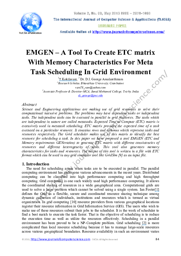 (PDF) EMGEN – A Tool To Create ETC matrix With Memory Characteristics ...