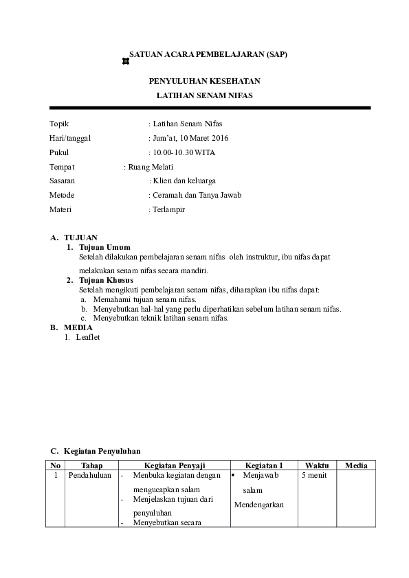 (DOC) SATUAN ACARA PEMBELAJARAN (SAP | Shavrin Arshavin - Academia.edu