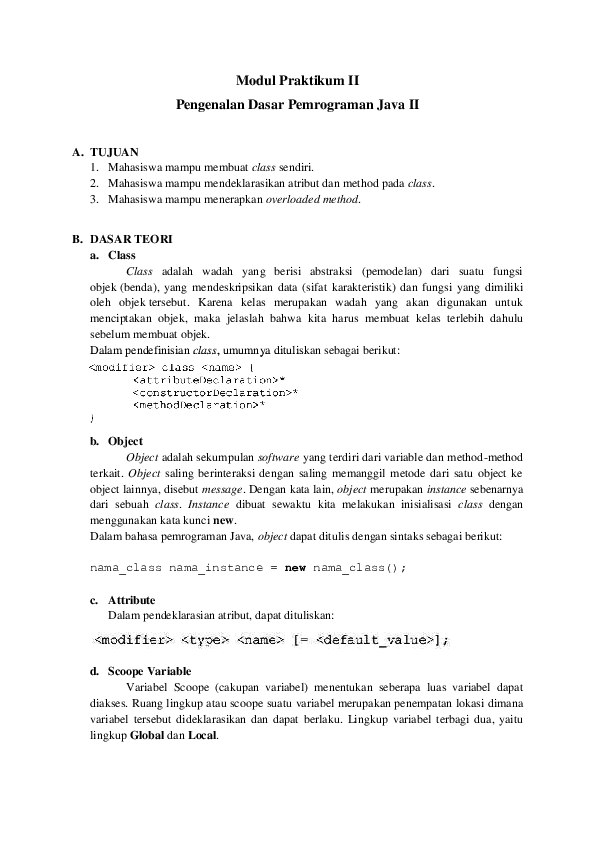 (PDF) Modul Praktikum II