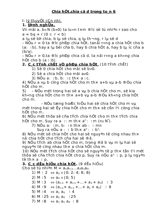 (DOC) Chia het va chia co du toan 6 | Quân Hà - Academia.edu