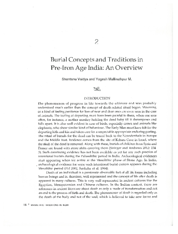 (PDF) Burials in Pre Iron Age of India: An Overview.pdf