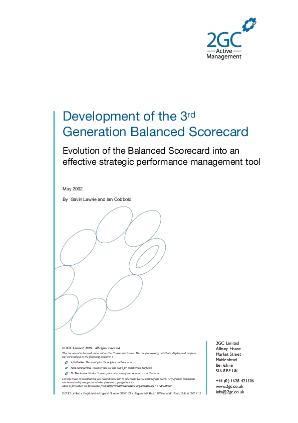 (PDF) Development of the 3 rd Generation Balanced Scorecard Evolution ...