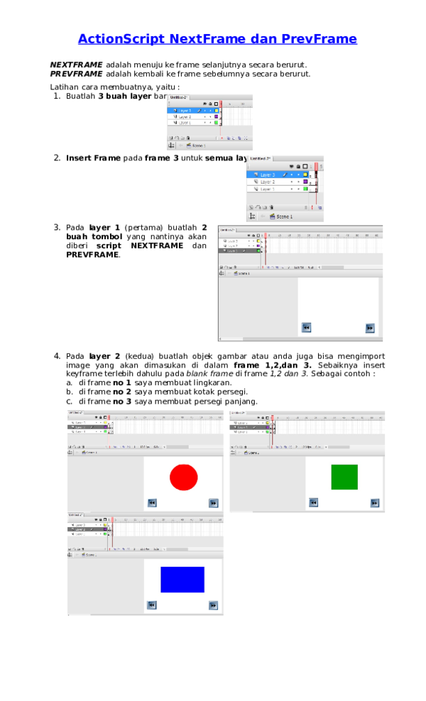 (DOC) ActionScript NextFrame dan PrevFrame | Joseph Haloho - Academia.edu