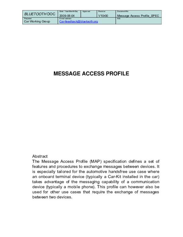 (PDF) MESSAGE ACCESS PROFILE