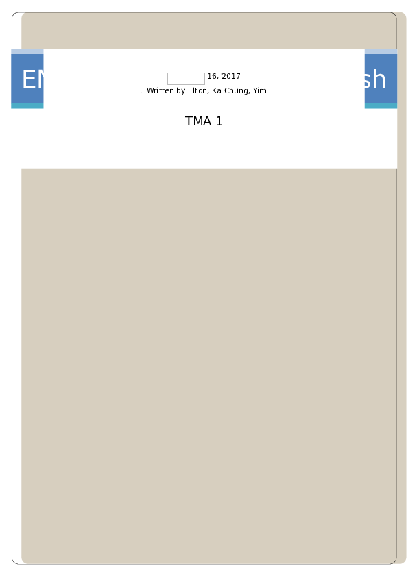 (DOC) ENGL E372-Worlds of English TMA 1
