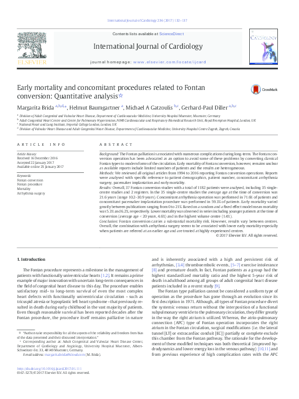 (PDF) Early mortality and concomitant procedures related to Fontan ...