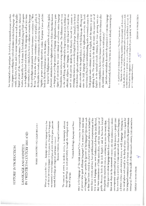 (PDF) Maria Tymoczko & Colin Ireland -- Language and Identity in 20th ...