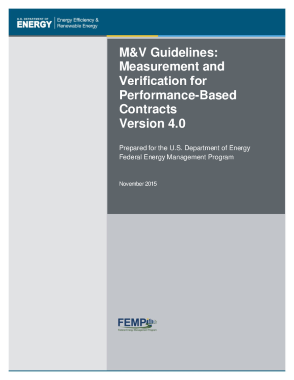 Pdf Mandv Guidelines Measurement And Verification For Performance Based Contracts Version 40