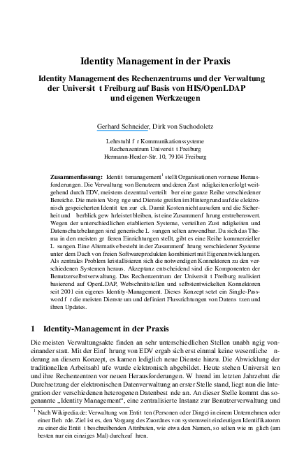 (PDF) Identity Management in der Praxis