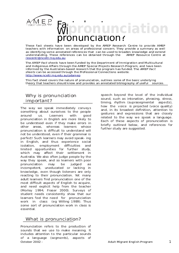(DOC) Pronunciation (1)