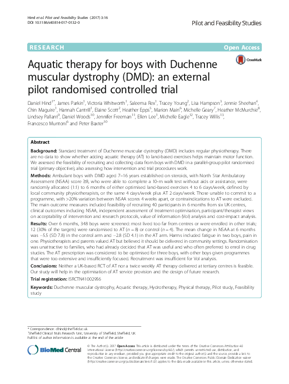 (PDF) Aquatic therapy for boys with Duchenne muscular dystrophy (DMD ...